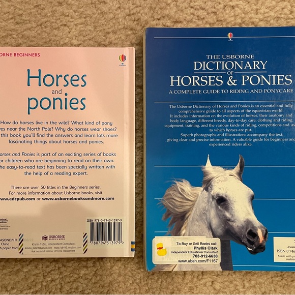 usborne | Toys | 2 Usborne Books About Horses Ponies One Is A ...
